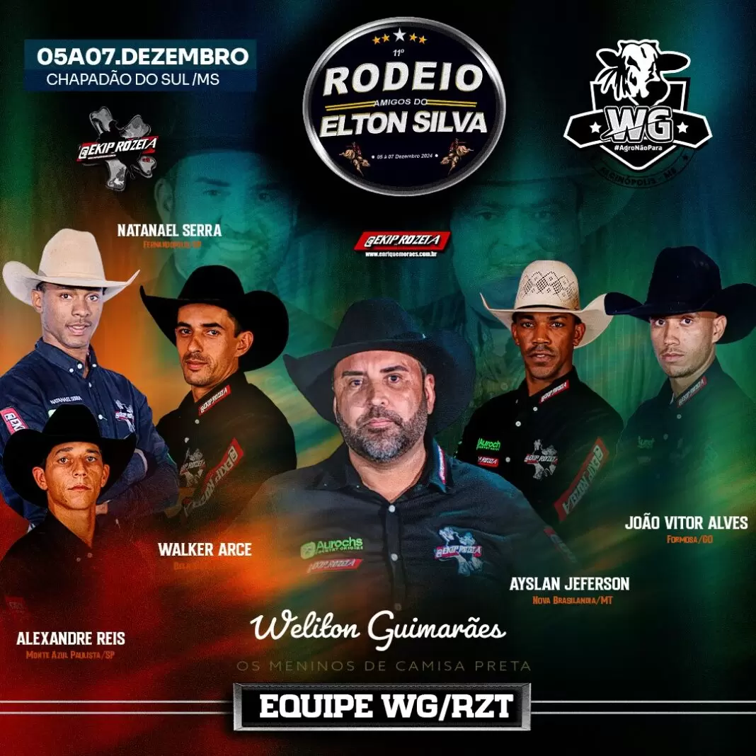 Equipe WG campeã do Rodeio dos Amigos do Elton Silva – MS Especial